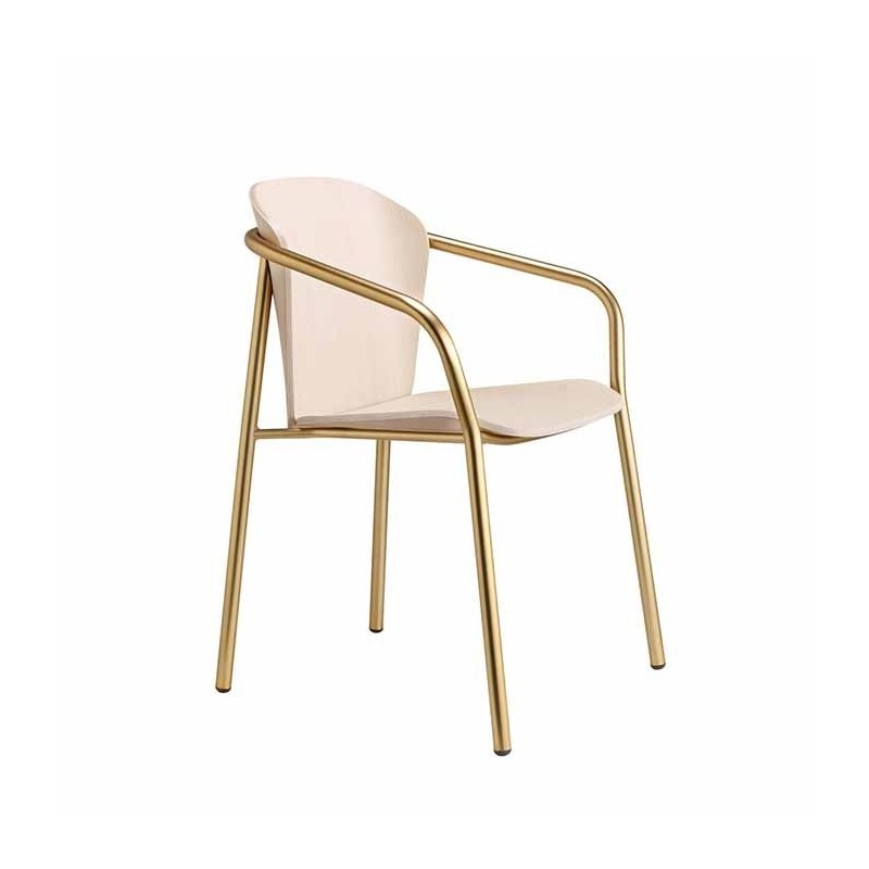 Finn metal wood Scab Design Chair with armrests
